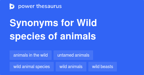 Wild Species Of Animals synonyms - 21 Words and Phrases for Wild ...