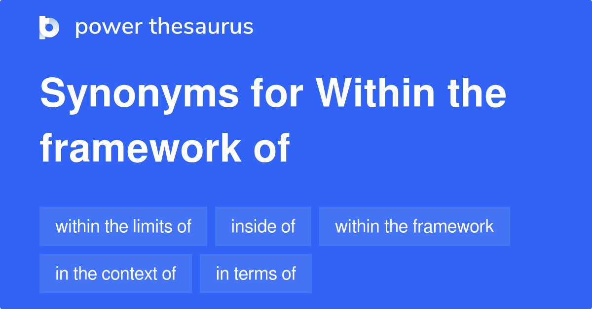 WITHIN THE FRAMEWORK OF Synonyms: 203 Similar Words & Phrases