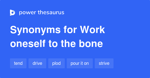 WORK ONESELF TO THE BONE Synonyms: 307 Similar Words & Phrases