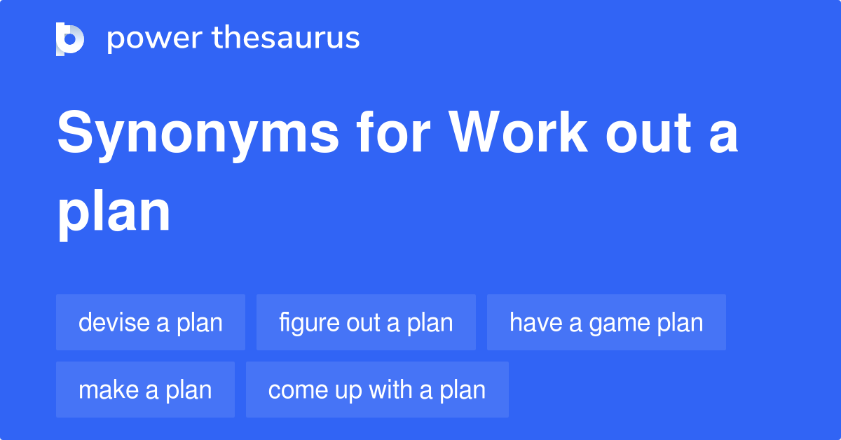 WORK OUT A PLAN Synonyms: 105 Similar Words & Phrases
